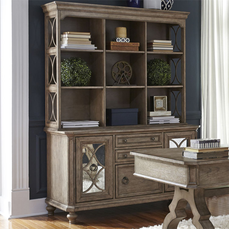 Lark Manor Abana Credenza Desk with Hutch Reviews Wayfair